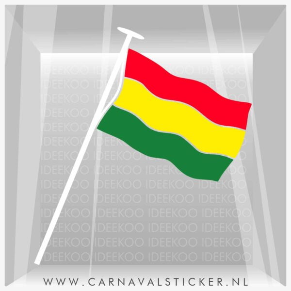 Carnaval sticker vlag Vastelaovend herbruikbaar - IDEEKOO